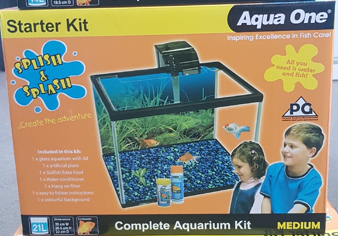 SPLISH & SPLASH STARTER KIT MED 21L GLASS – Powells' Stockfeeds